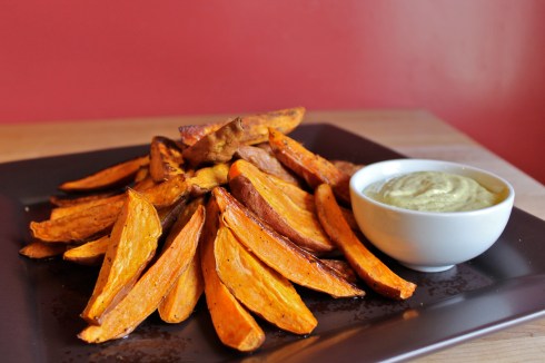 Roasted Fingerling Sweet Potatoes with Lemon Tarragon Aioli | Savory ...